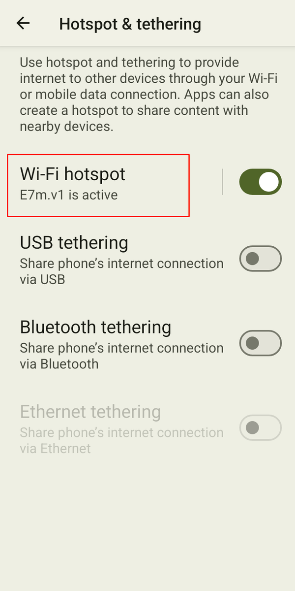 Wi-Fi hotspot